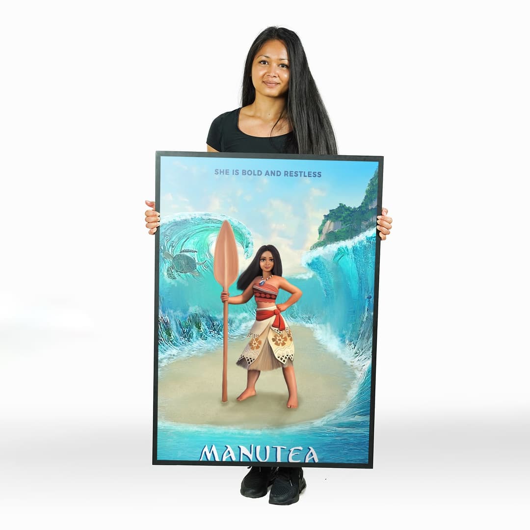 Affiche Vaiana personnalisée | Cartoonely